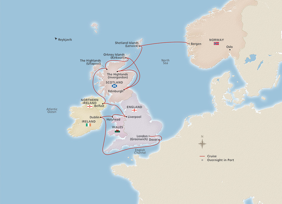 British Isles Explorer - Bergen to London - Ocean Cruise Dates & Pricing